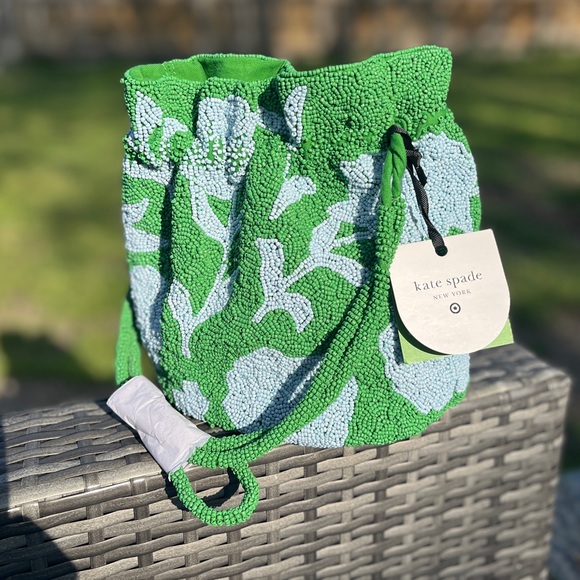 kate spade | Bags | Kate Spade X Target Beaded Classic Rose Drawstring ...